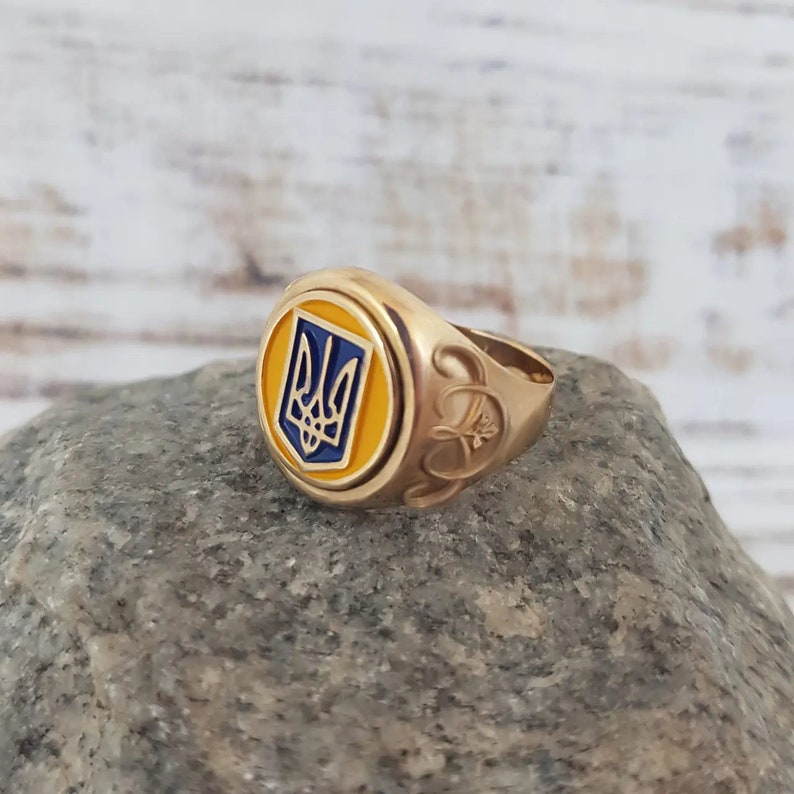 Ukrainian Trident Men Signet Ring From Ukraine - Etsy