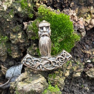 Viking 'mjolnir' Thor Hammer Pendant With Odin Face and Sleipnir Horse ...