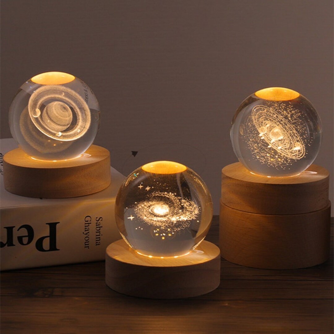 Crystal Space Lamp Globe Small Night Light Ornaments, Collectible ...