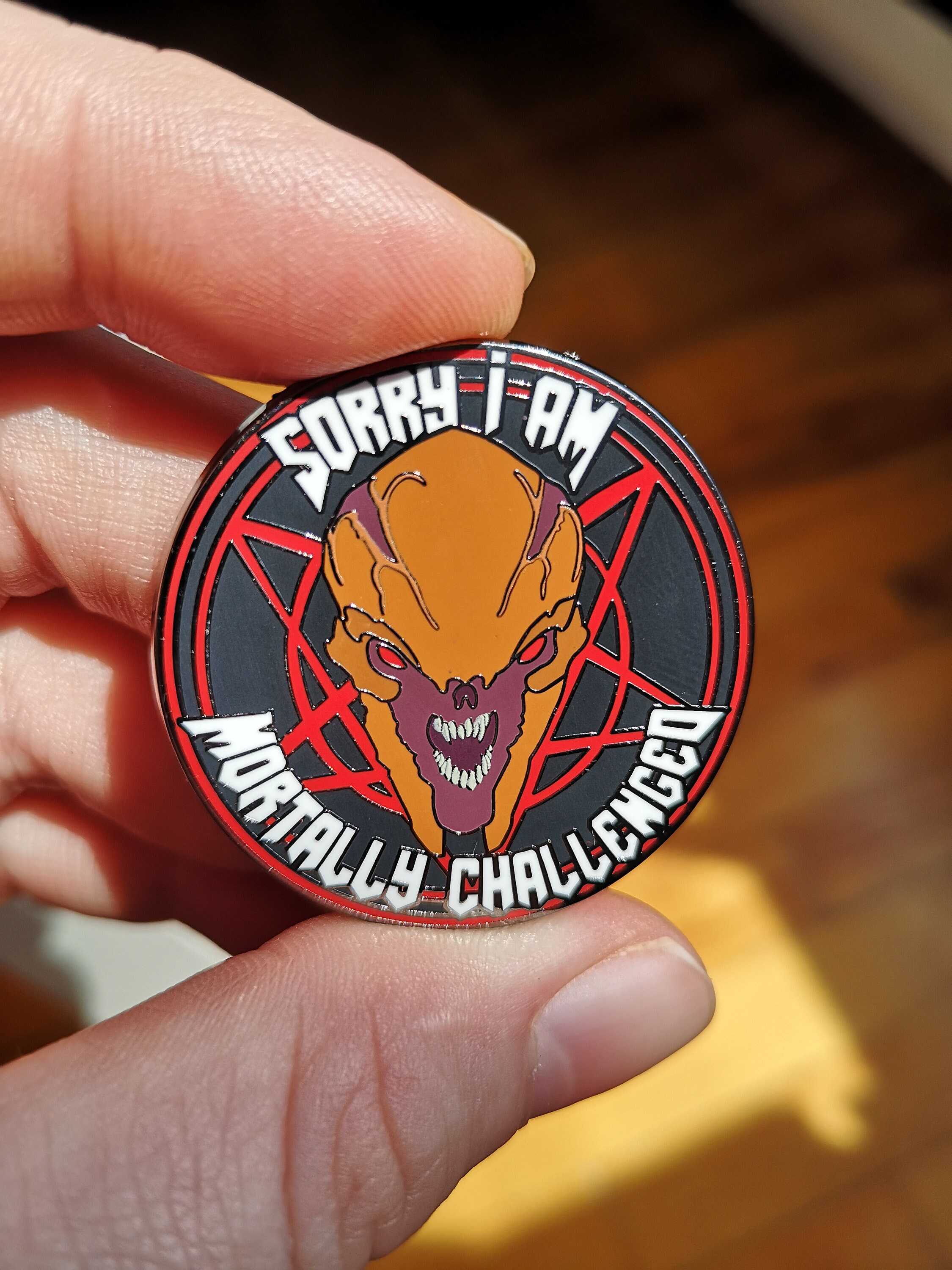 Mortally Challenged Doom Enamel Pin | Etsy