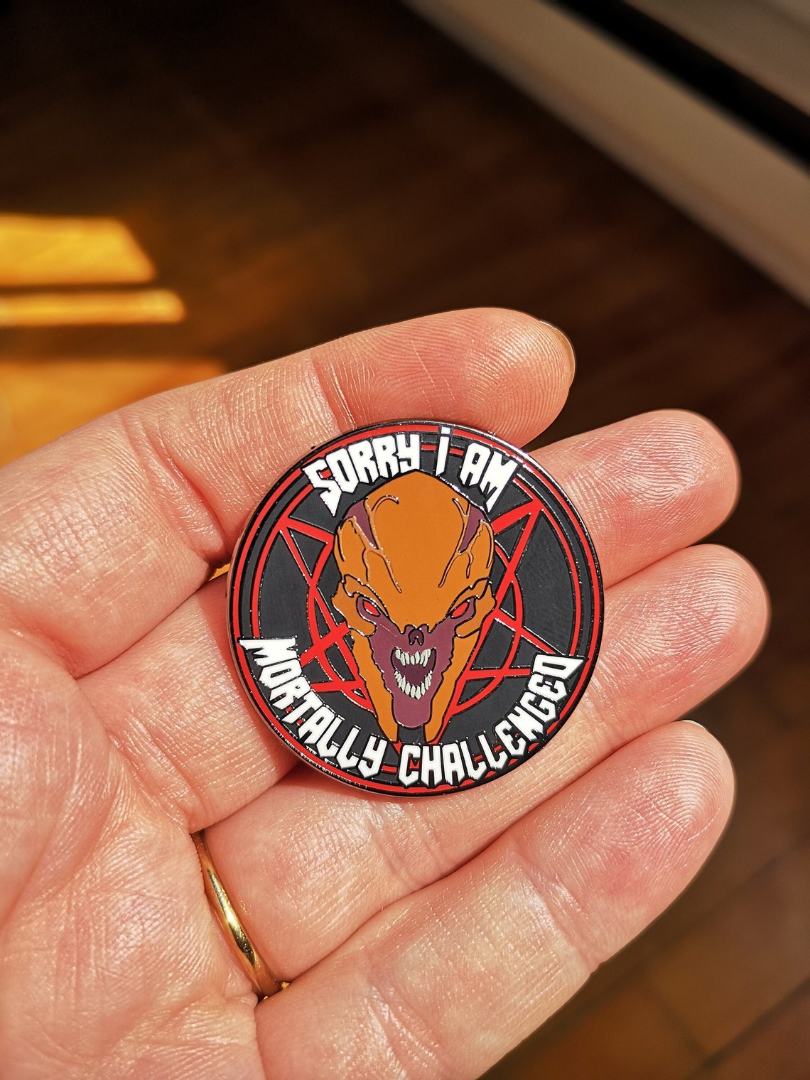 Mortally Challenged Doom Enamel Pin | Etsy