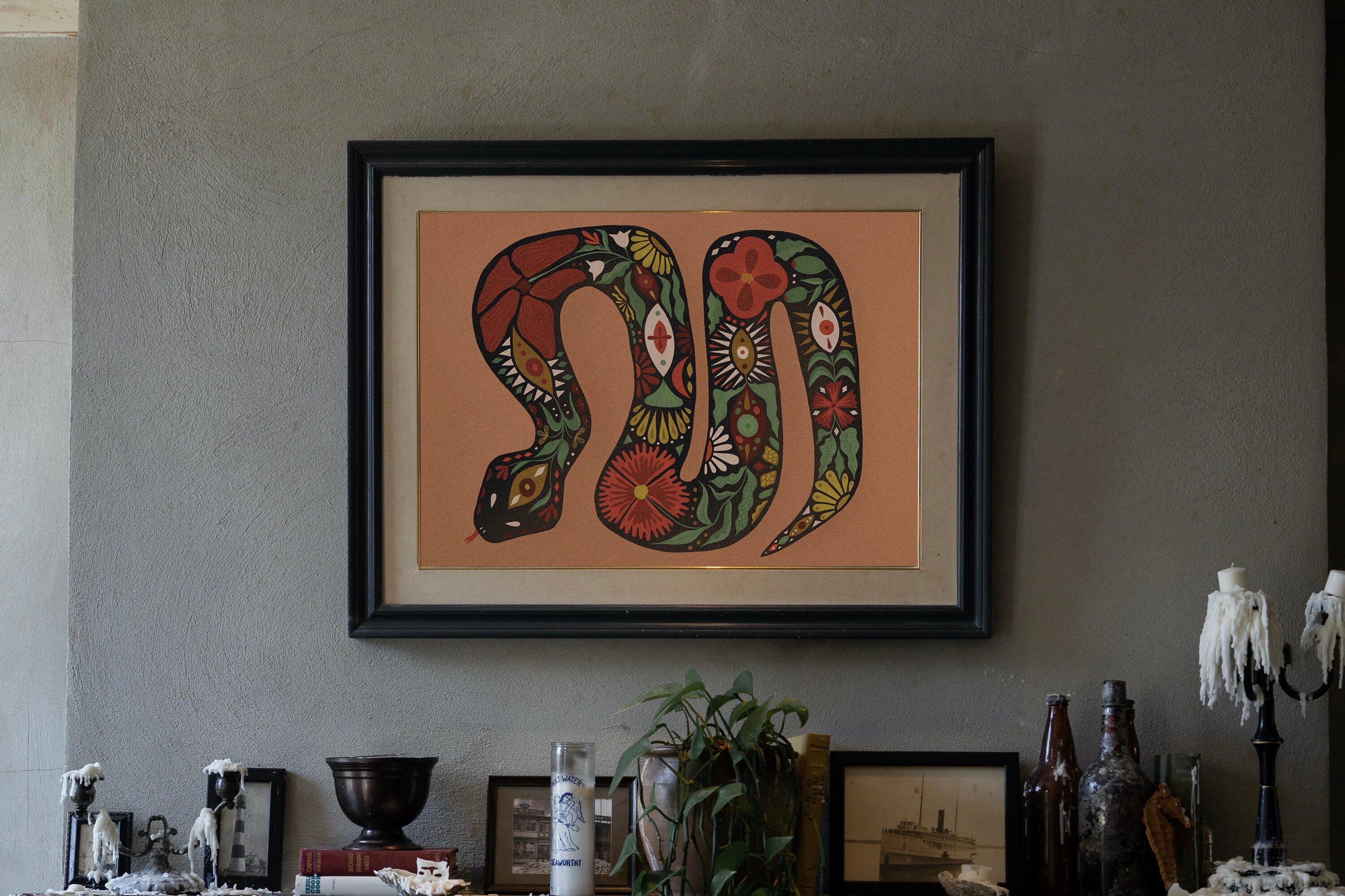 Snake Wall Print | Printable Wall Art, Wall Art Print, Boho Art Print ...