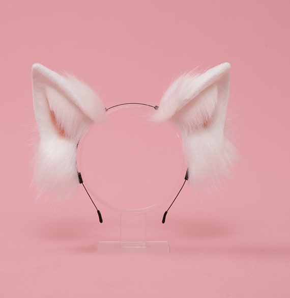 White Realistic Cat Ears Cat Ear Head Bandsexy Cosplay Cat Etsy