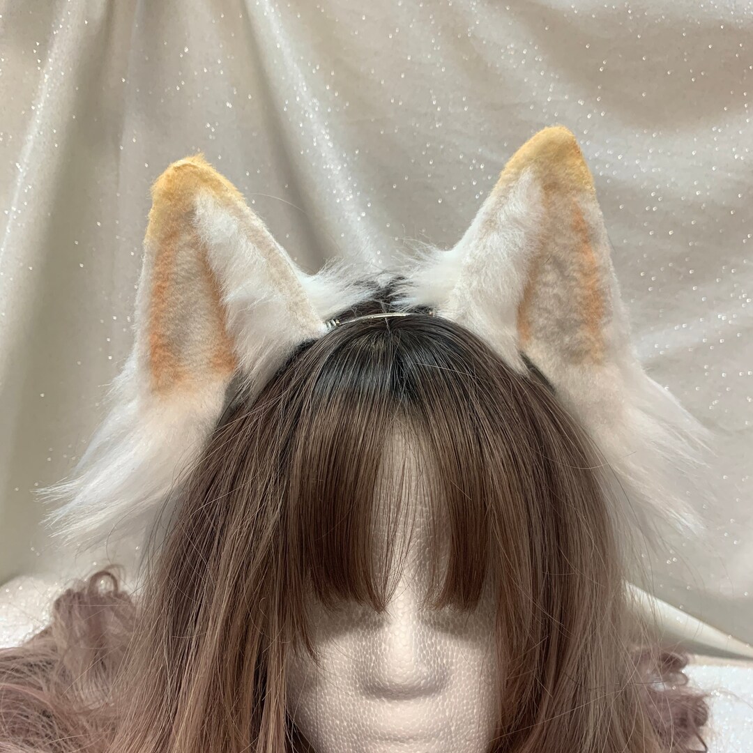 Orange & White Poseable Foxy Ears Made to Order - Etsy