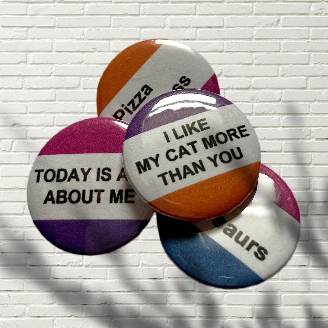 Handmade Pin Badge: Funny Slogan Button (25mm) - Etsy UK