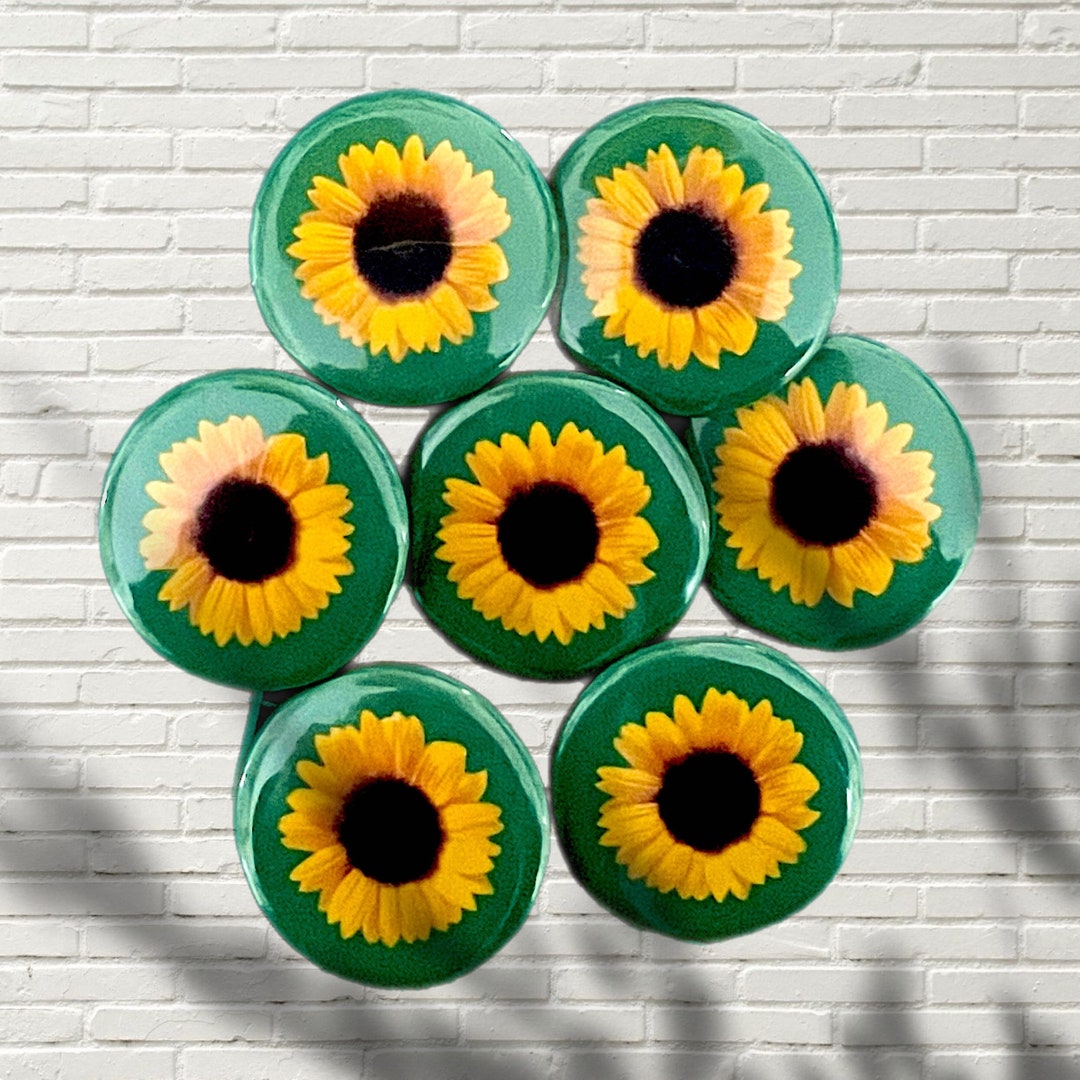 SUNFLOWER / Hidden Disability Awareness / Handmade Pin Badge, Fridge ...