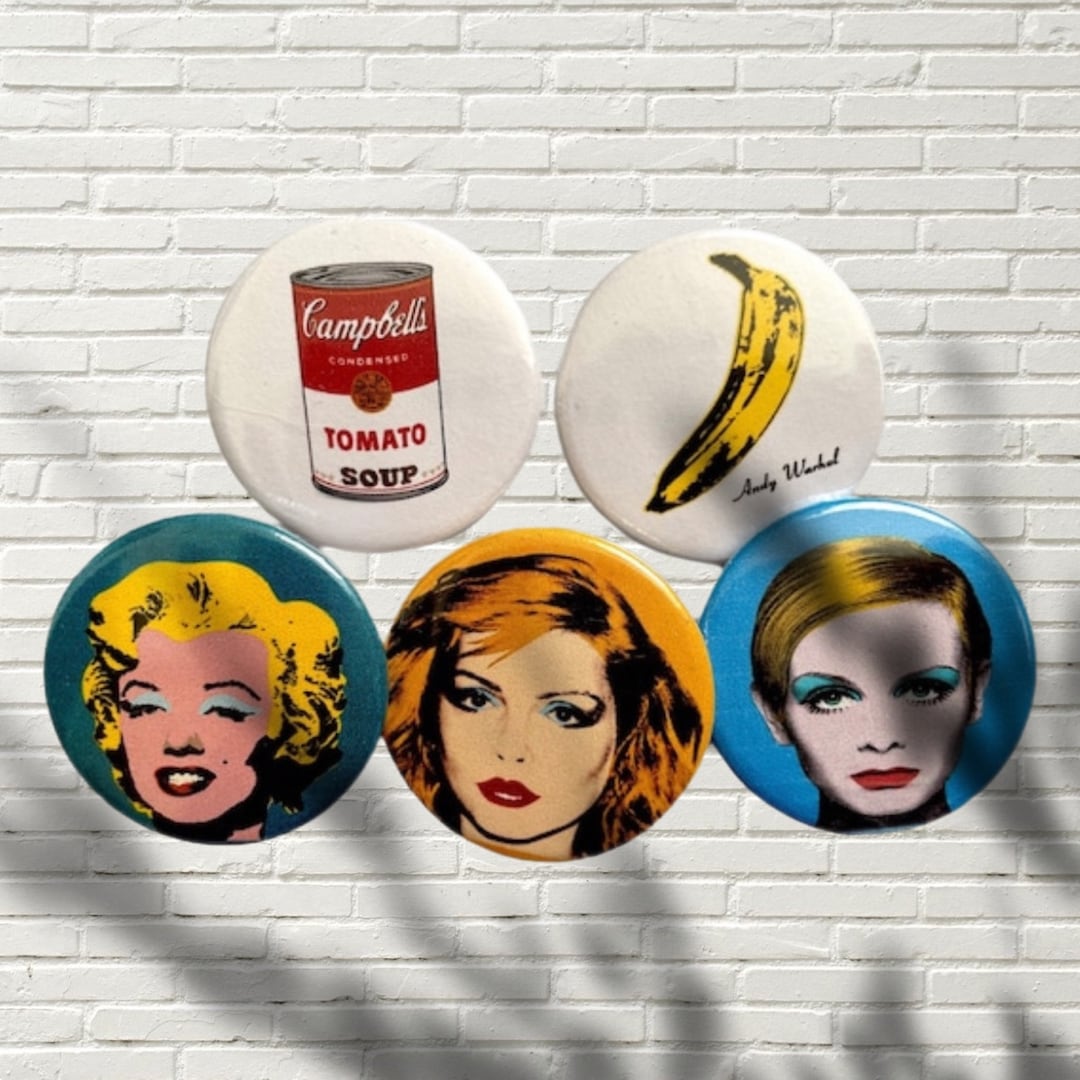 Andy Warhol Pin Badge: Pop Art Magnet or Keyring (25mm/38mm) - Etsy UK