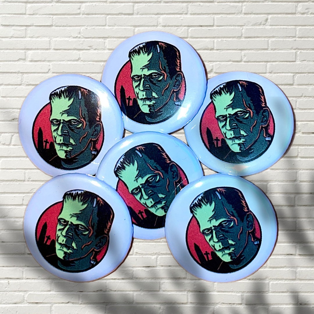 Handmade Frankenstein Pin Badge: Horror Cult Film Magnet - Etsy UK