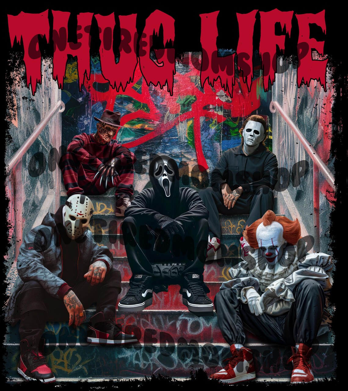 Thug Life Horror Characters PNG - Etsy