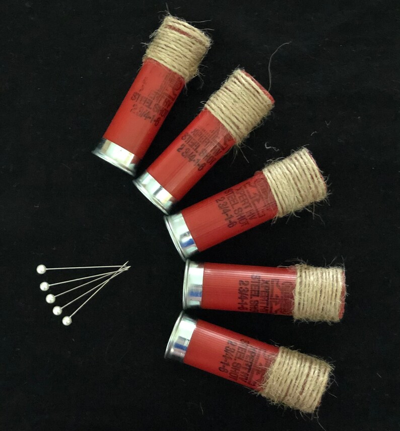 Red Shot Gun Shell Boutonniere, Corsage, Pin-on, Keepsake, Party Favor ...