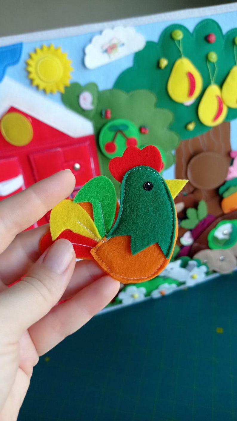 Felt Farm Animals Pattern: Finger Puppets, Quiet Book Elements (PDF ...