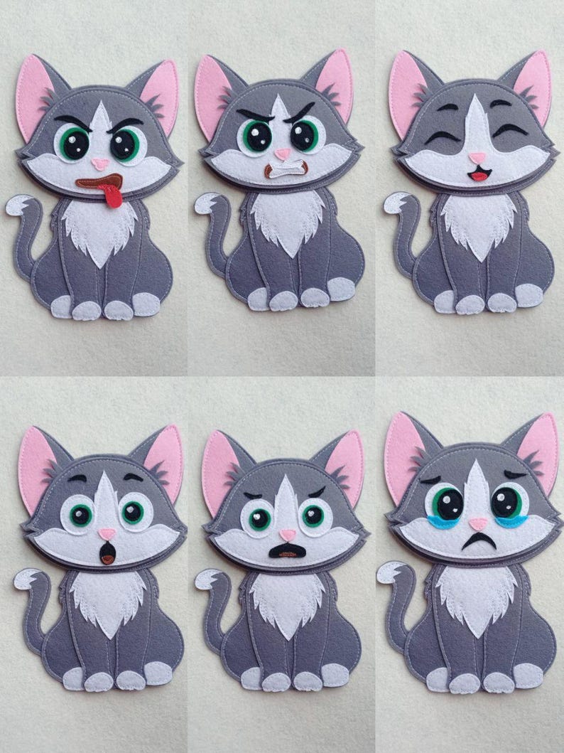Felt Emotions Toy Pattern | DIY Toddler Learning Game (PDF Pattern ...
