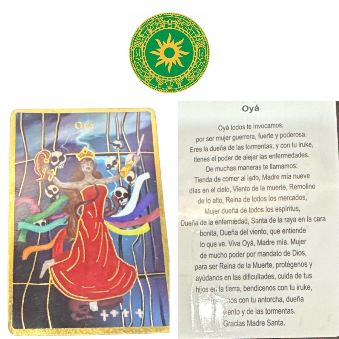 Prayer and Image of Oya With Dorado - Etsy