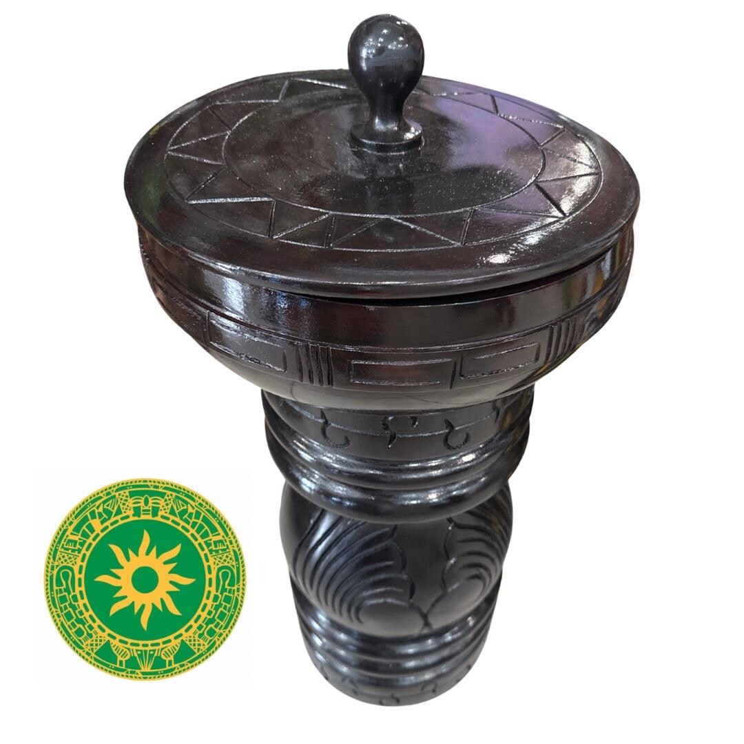 Mortar and Trough Carved 100% Wood (dark) - Etsy