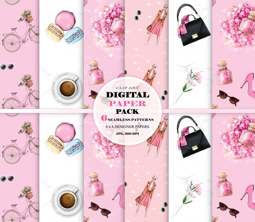 Instant Download Digital Paper Pack, Seamless Pattern, Fashion Digital ...