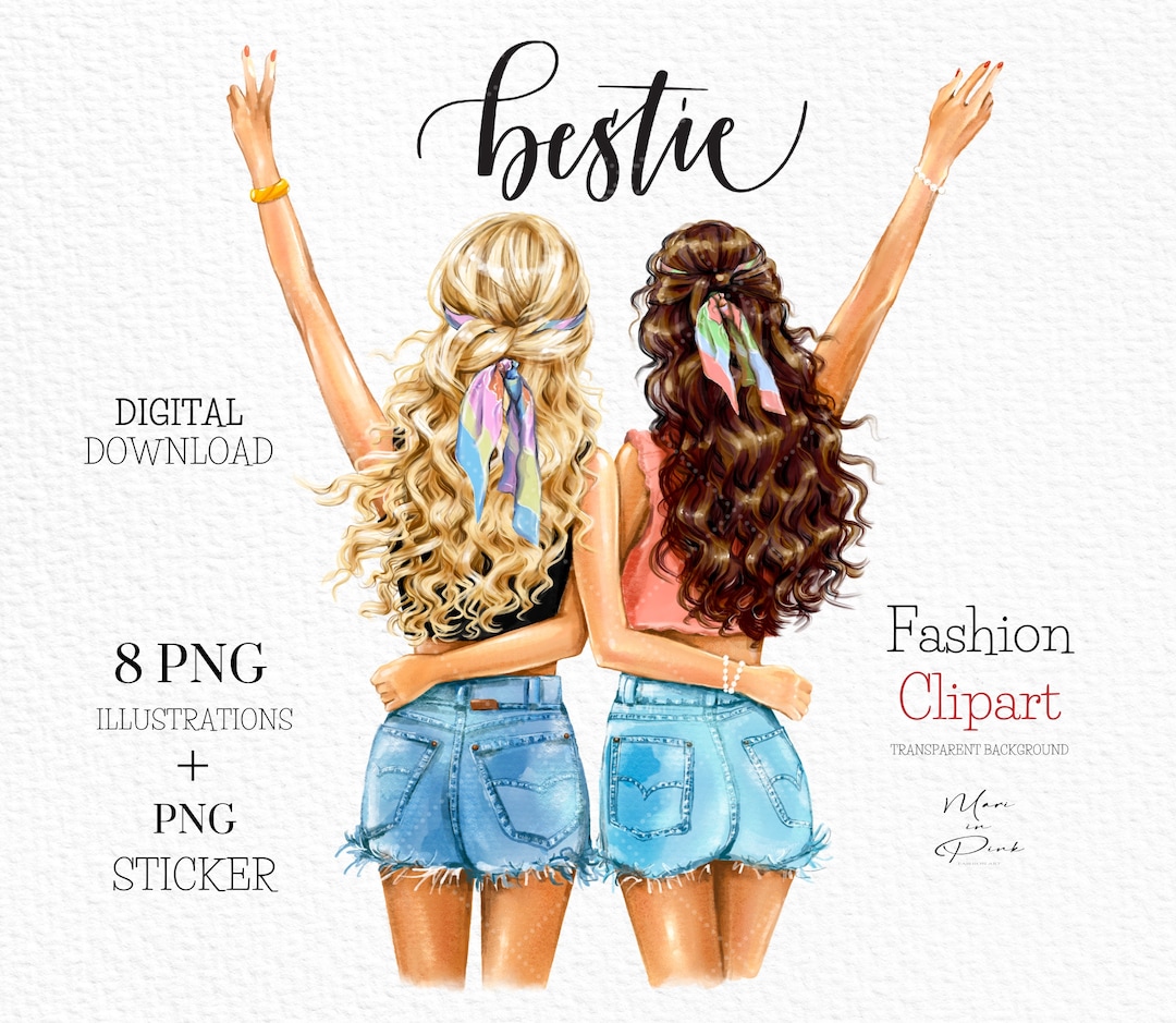 Best Friend Clipart, Bestie Clipart, Bestie Png, Bff Clipart, Best ...