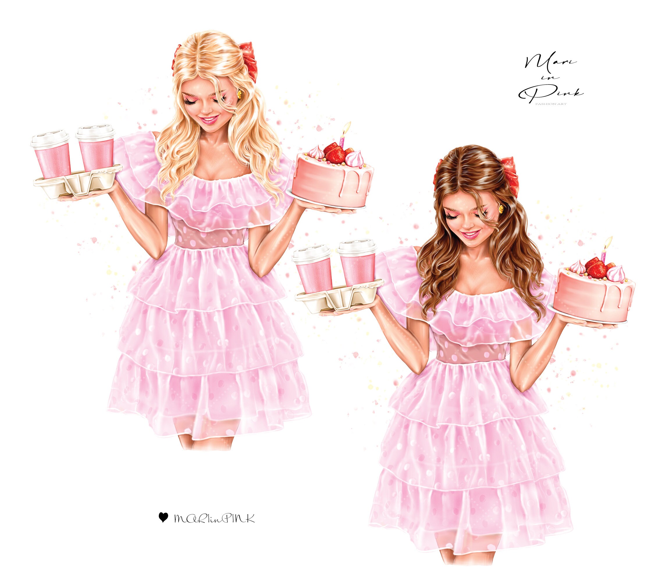 Birthday Clipart Birthday Girl Clipart Girl Png Blond Girl Etsy Uk
