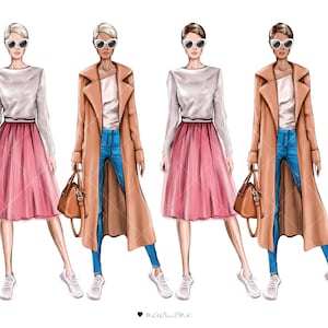 Dress up Doll Clipart, Dress up Girl, Paper Doll Clipart, Dress Me Up ...