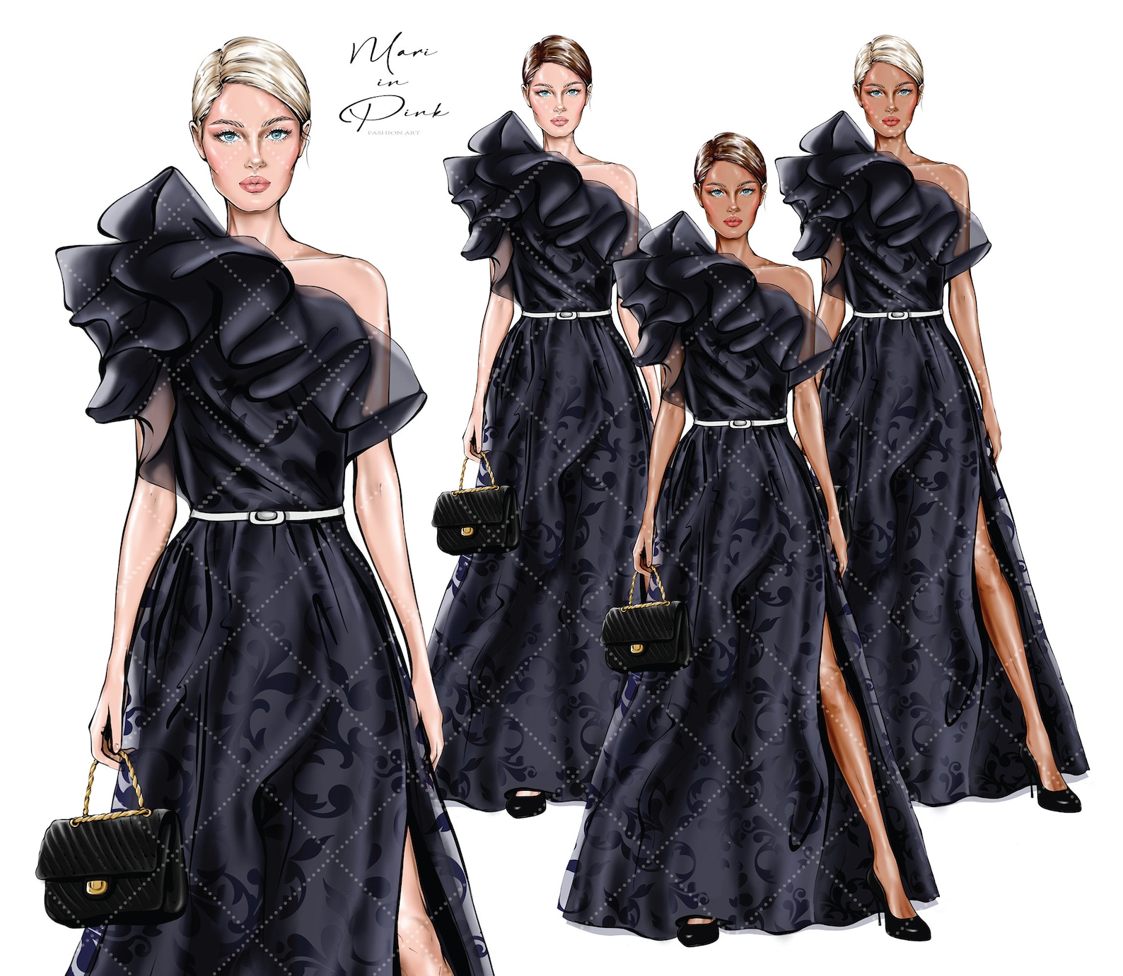 Dress up Doll Clipart, Dress up Girl, Paper Doll Clipart, Dress Me Up ...