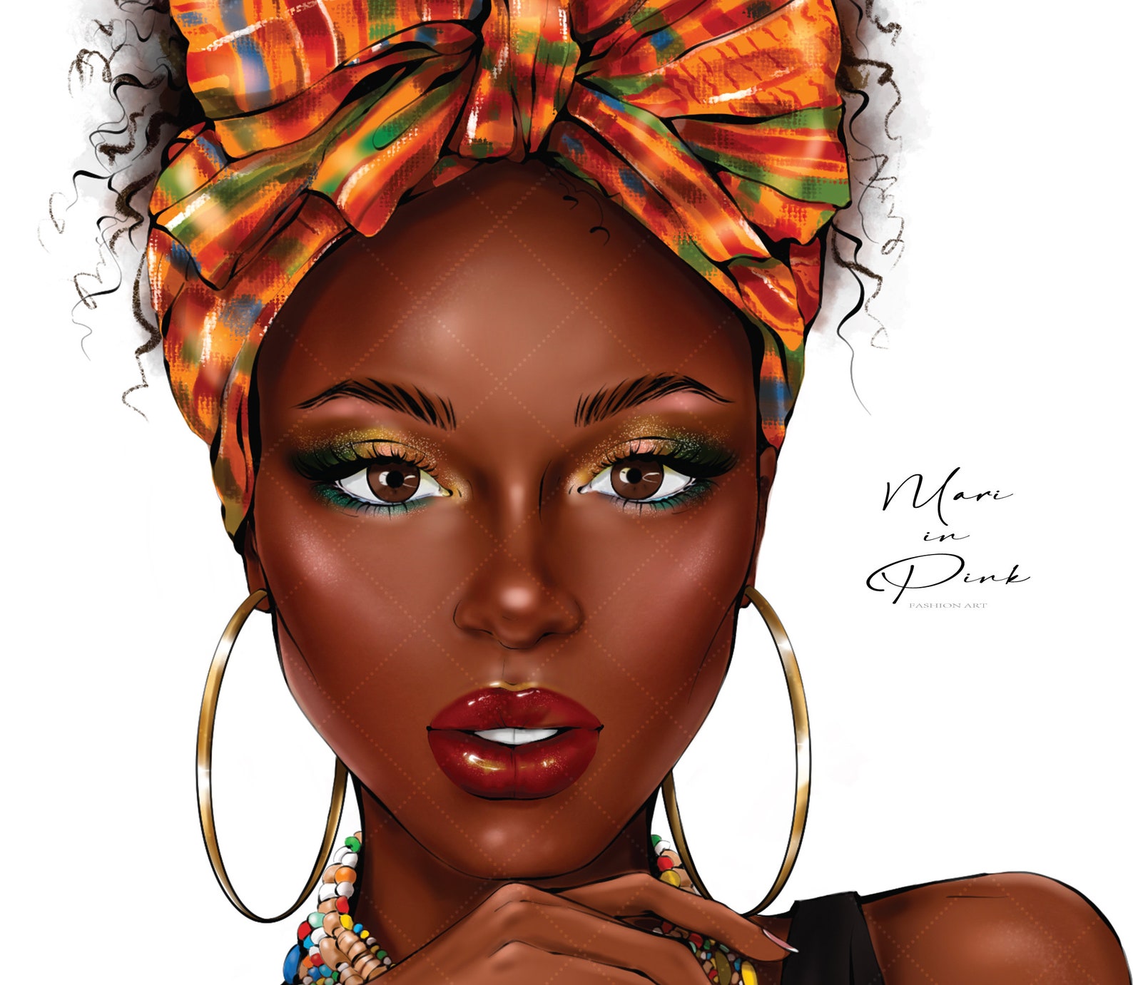 African American Woman Fashion Girl Clipart Afro Woman - Etsy