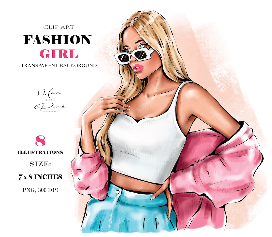 Fashion Girl Clipart, Girl PNG, Blond Girl Clipart, Fashion ...