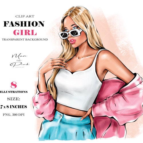 Fashion Illustration Fashion Clipart Fashion Woman Planner - Etsy