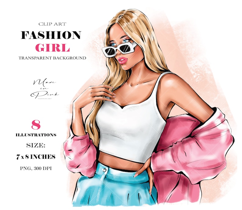 Fashion Girl Clipart, Girl PNG, Blond Girl Clipart, Fashion ...