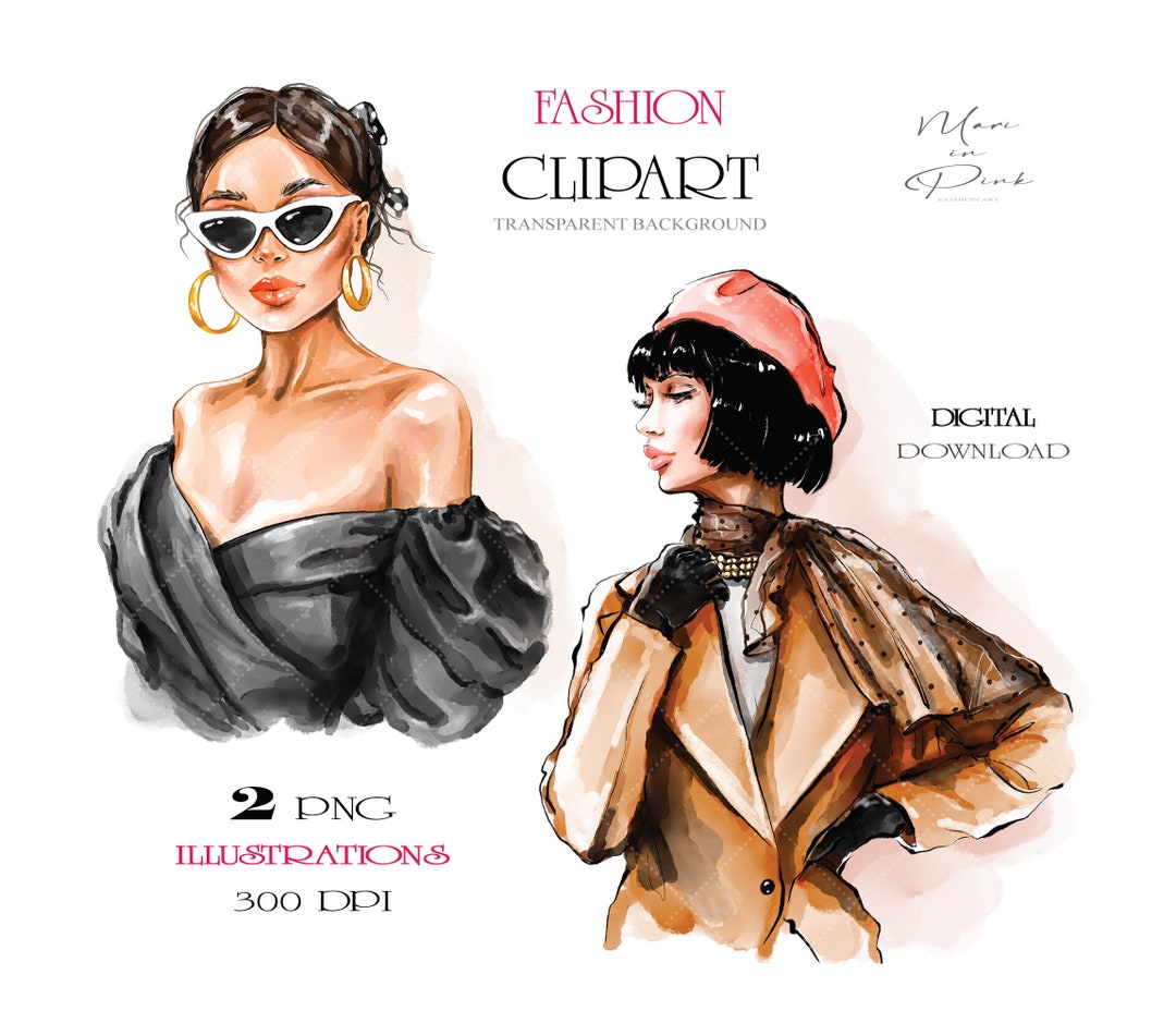 Watercolor Woman, Watercolor Girl, Fashion Clipart, Girl Clipart ...