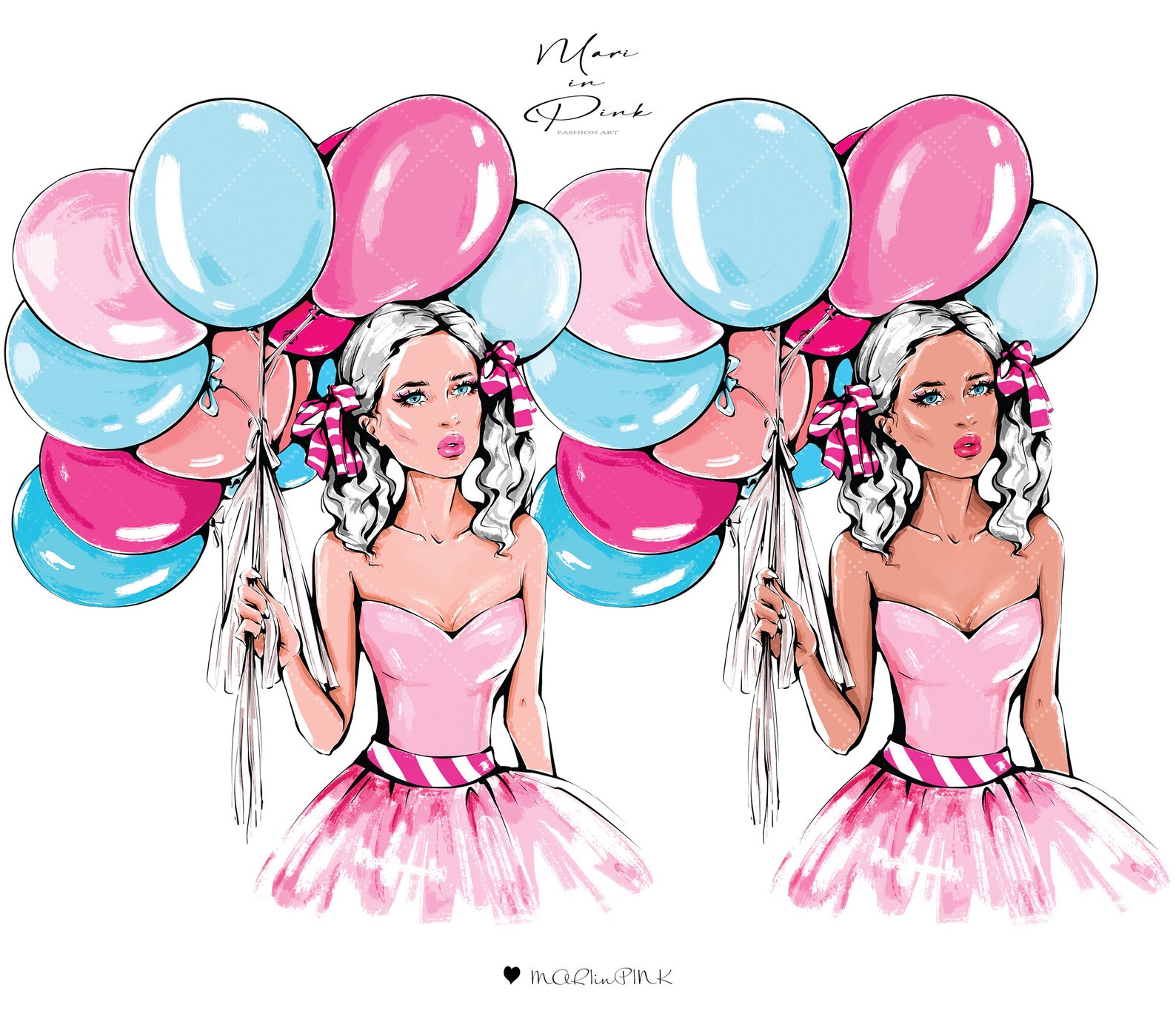 Birthday Clipart Birthday Girl Clipart Fashion Girl Clipart Etsy