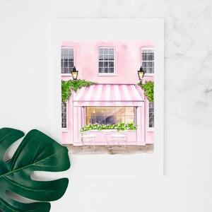 Digital Watercolor Street Shop, Exterior Illustration, Printable Art ...