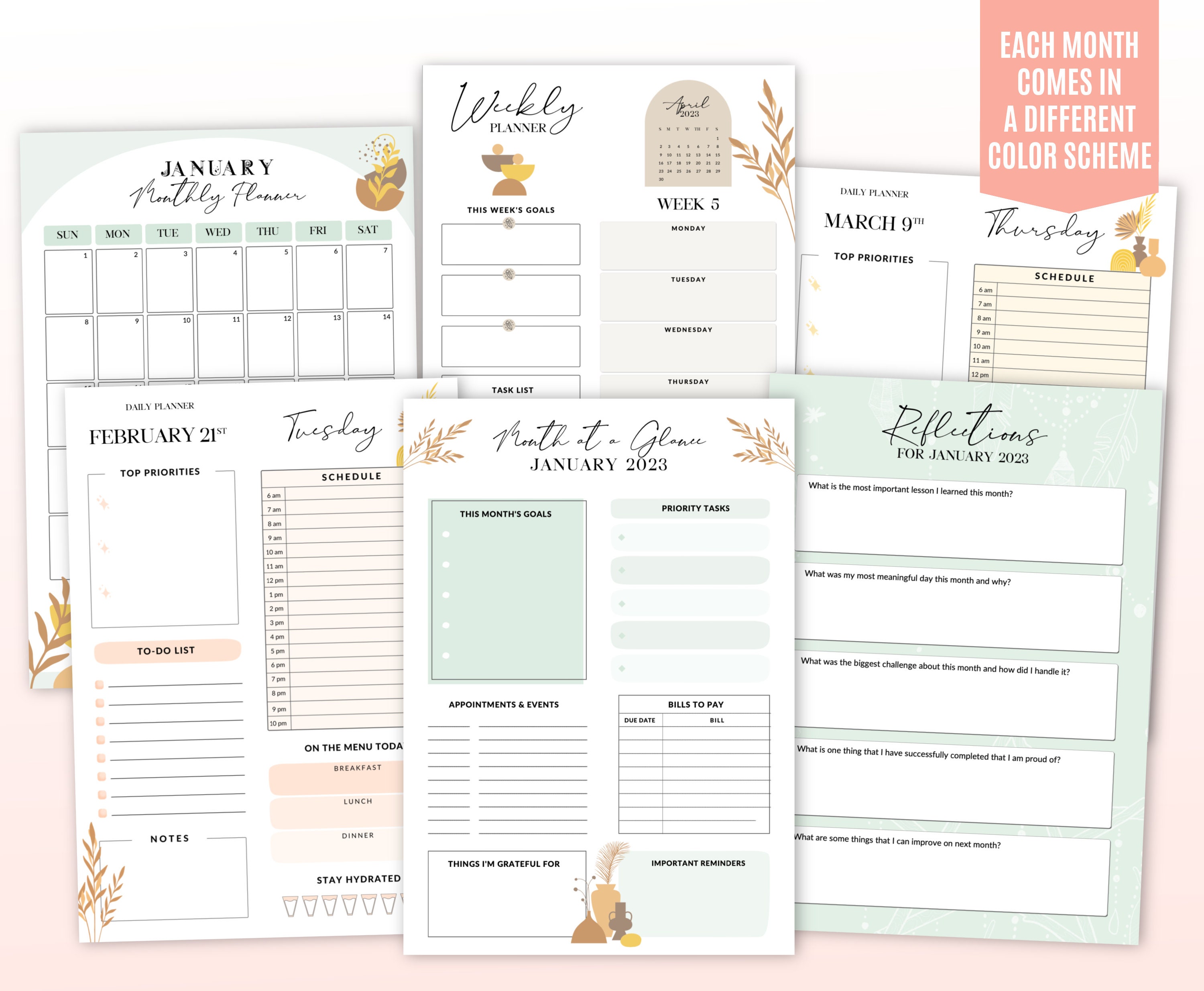 2023 Planner | Planner 2023 | Printable Planner | Planner Printable ...