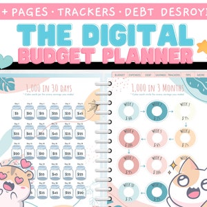 Digital Budget Planner Budget Planner Digital Finance - Etsy