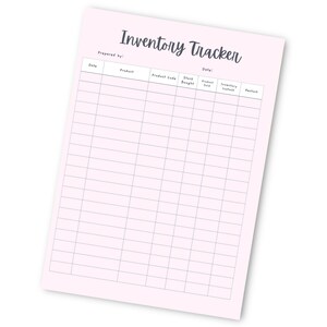Editable Inventory Tracker | Inventory Checklist | Inventory | Products Inventory | Inventory ...