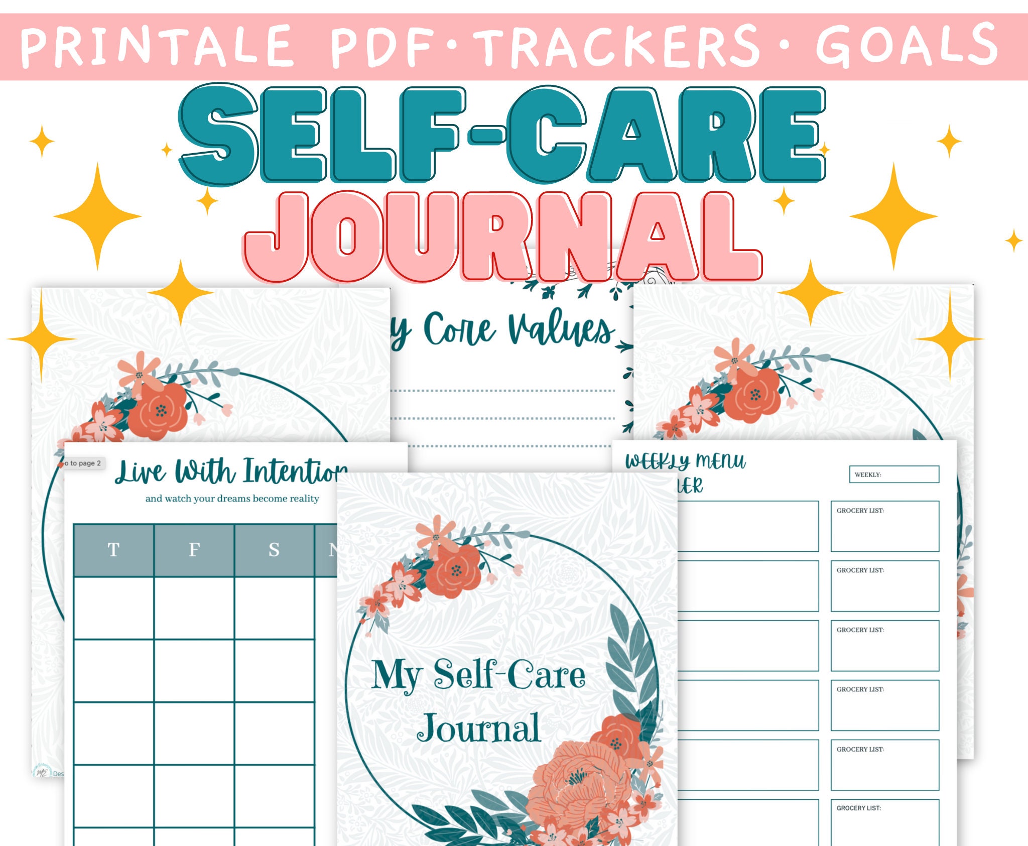Self-care Journal | Self-care Planner | Printable Self-care Journal ...