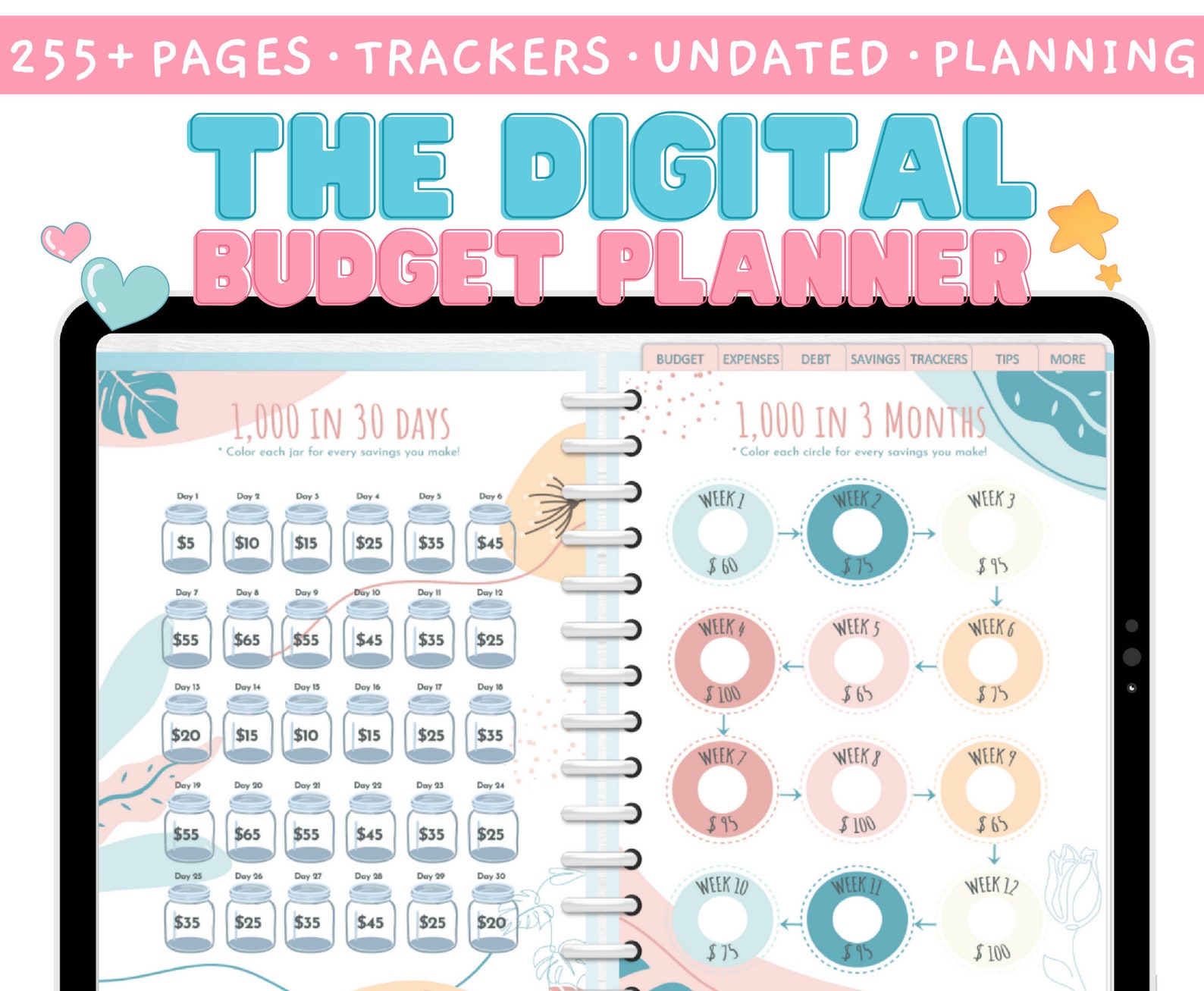 Digital Budget Planner Budget Planner Digital Finance - Etsy