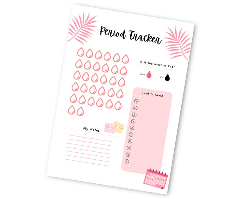 Editable Period Tracker Period Tracker Printable Printable Period ...