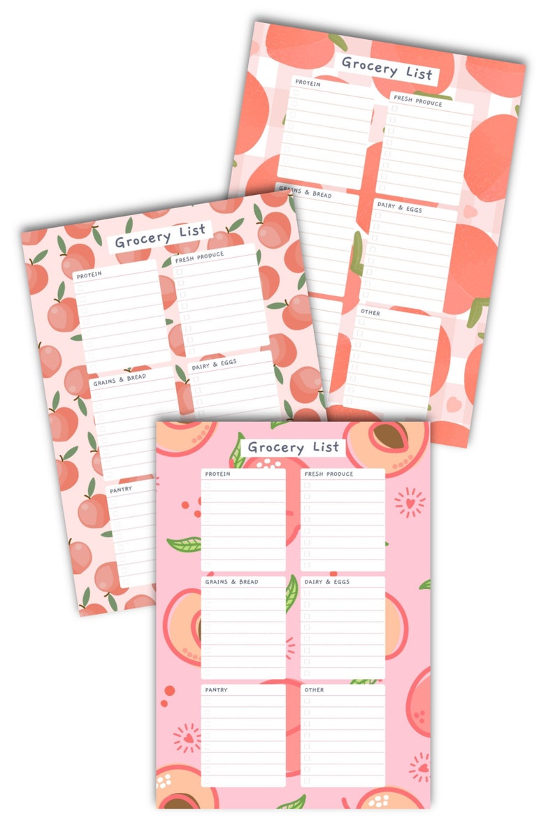 Grocery List Printable Template | Grocery List PDF | Grocery List ...