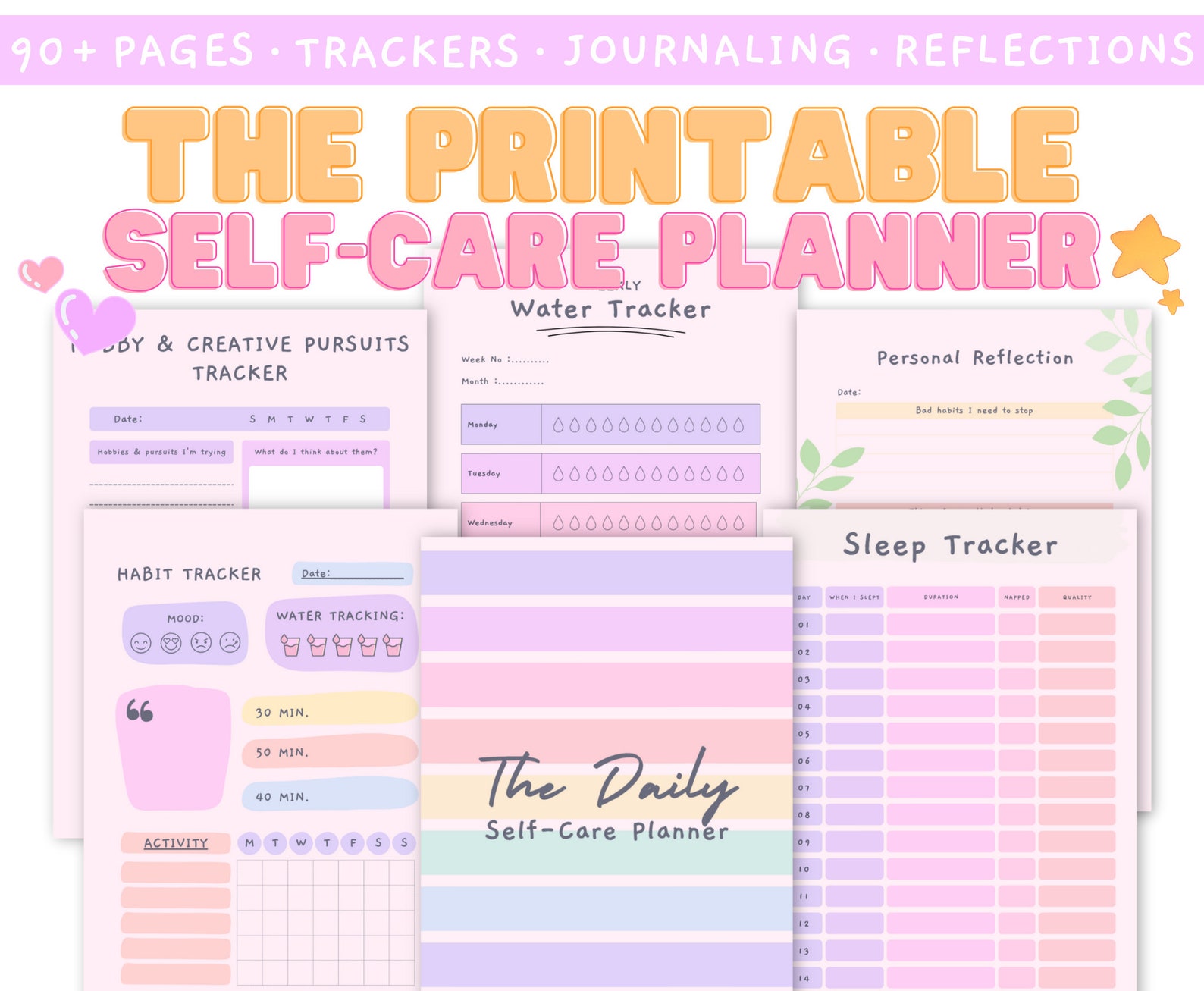 Self Care Planner Self Care Journal Fitness Planner Food Diary ...