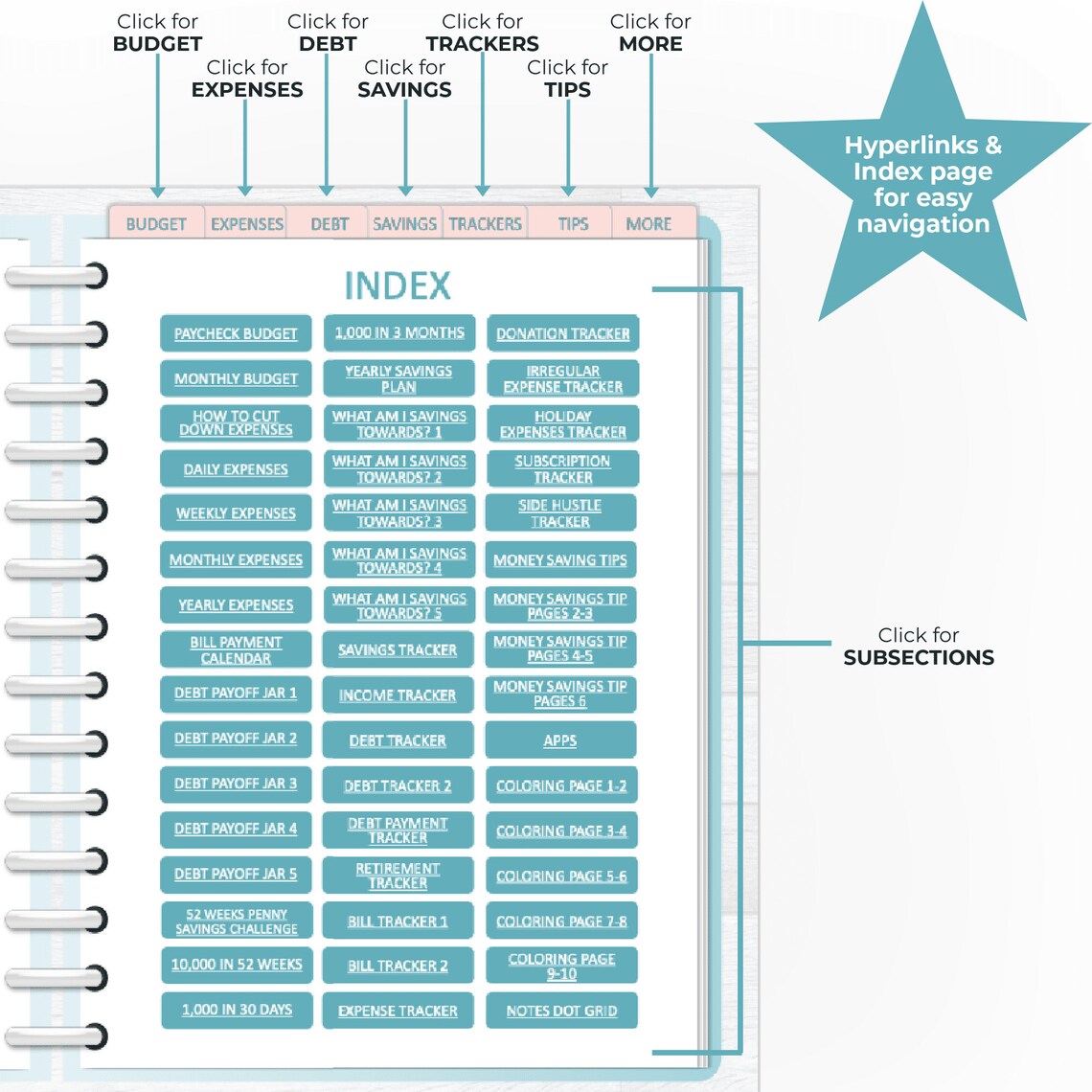 Digital Budget Planner Budget Planner Digital Finance - Etsy