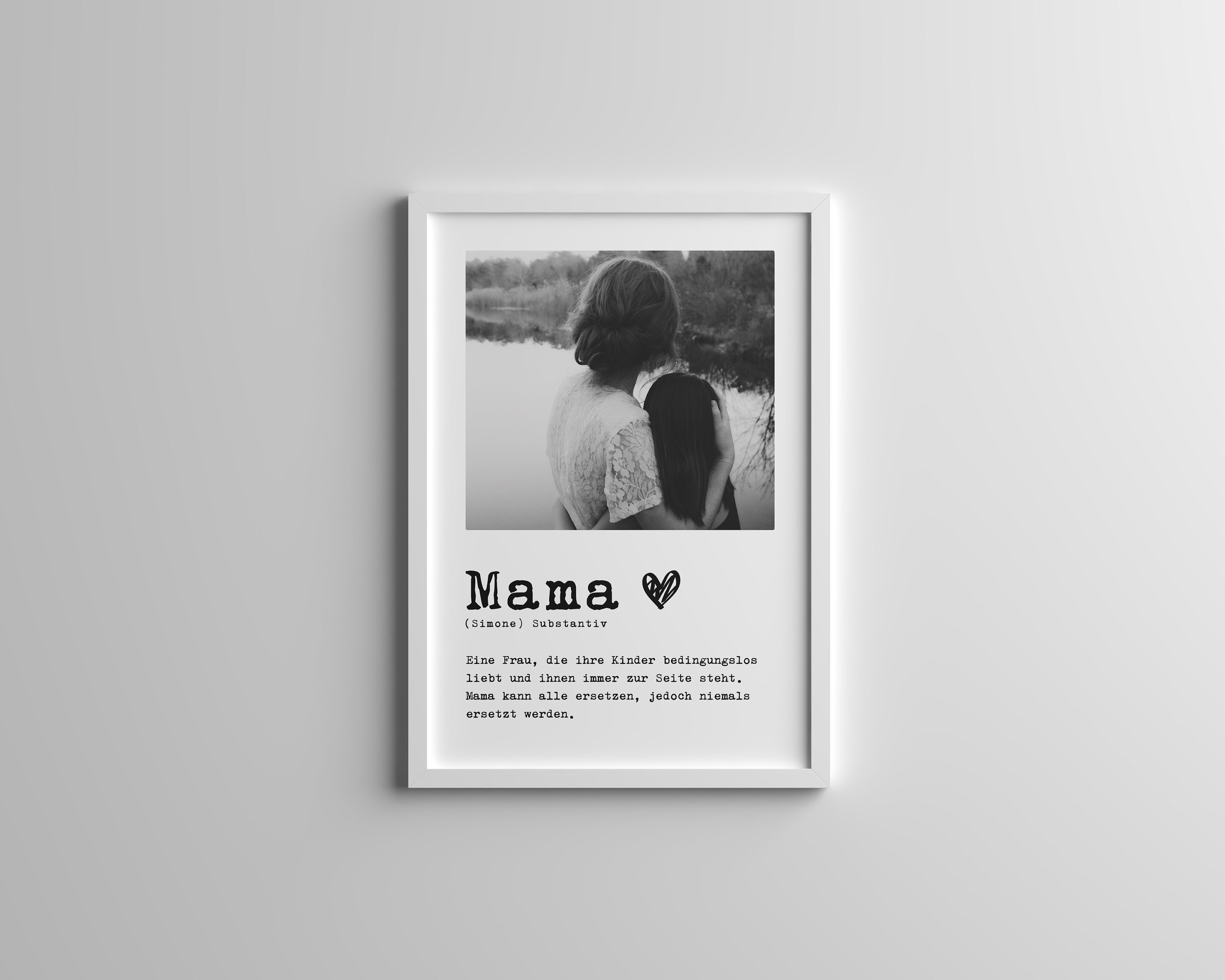 Mama Definition mit Foto, Poster DIN A4-A3, Geschenkidee Mama, beste ...