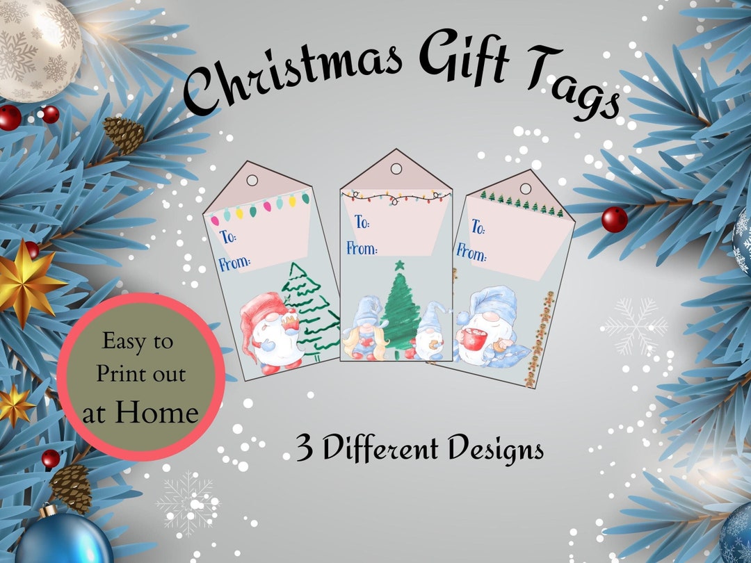 Printable Christmas Gift Tags Holiday Gift Tags Christmas - Etsy