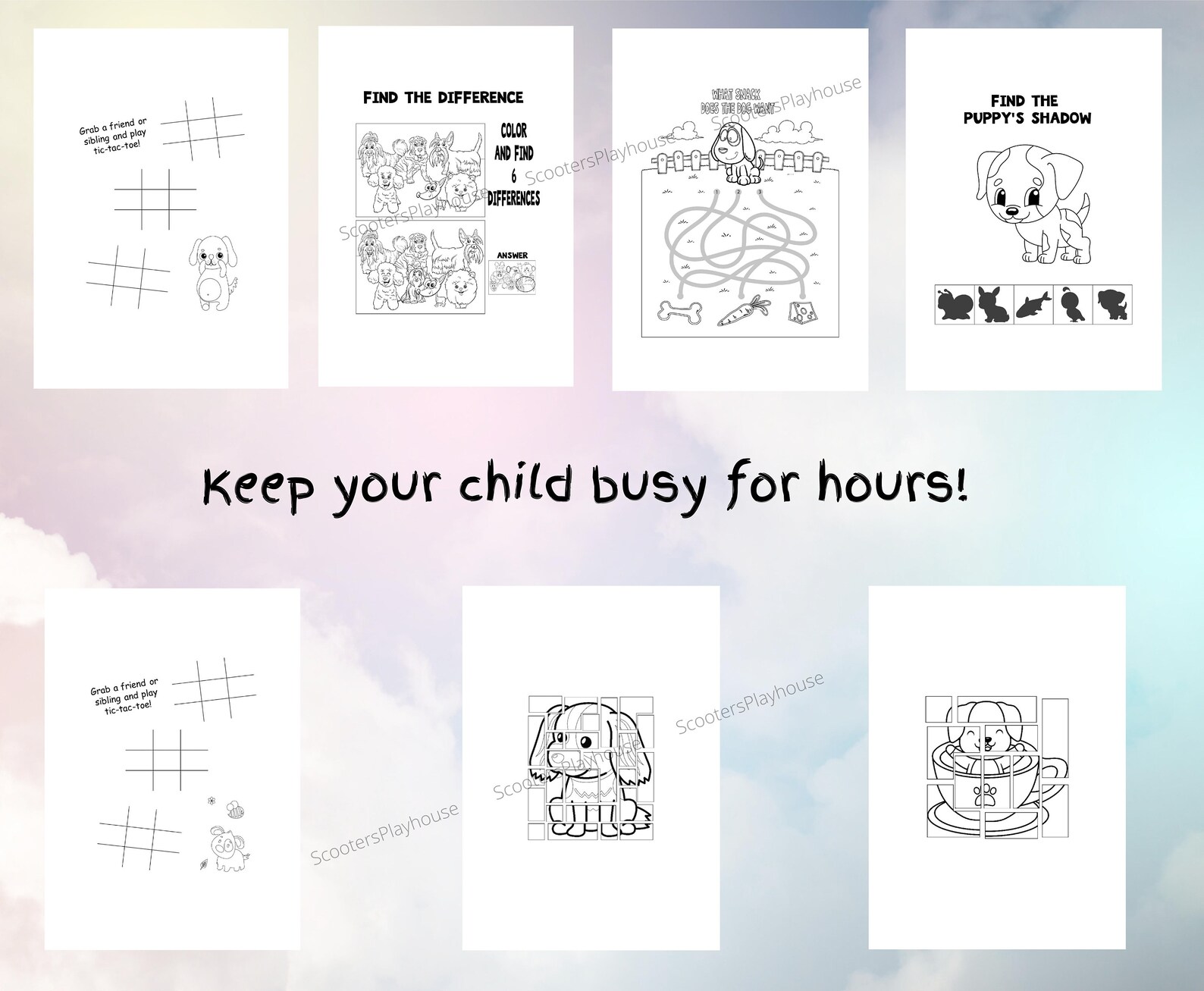 Dog Color Activity Activity Coloring Dog Kids Coloring - Etsy