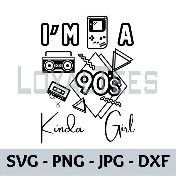 Retro 90s Girl Svg - Etsy