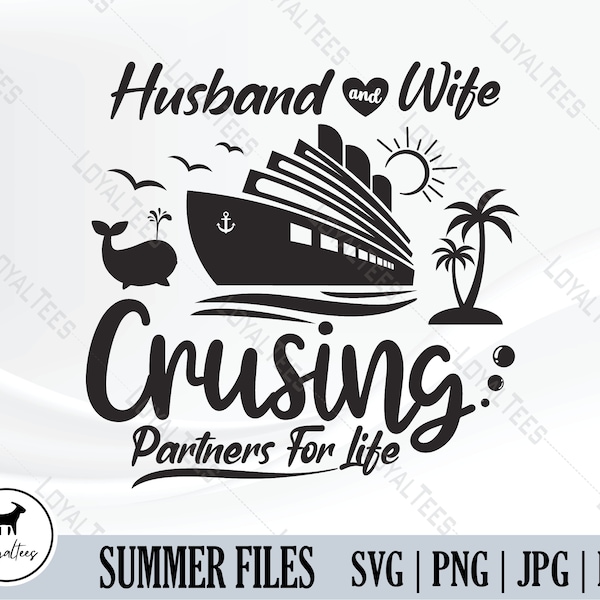 Husband and Wife Cruising Partners for Life Svg - Etsy UK