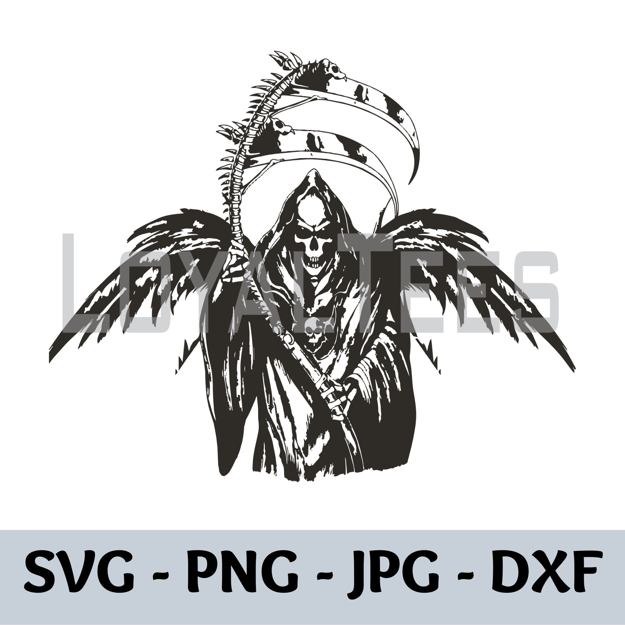 Grim Reaper With Wings Drawings