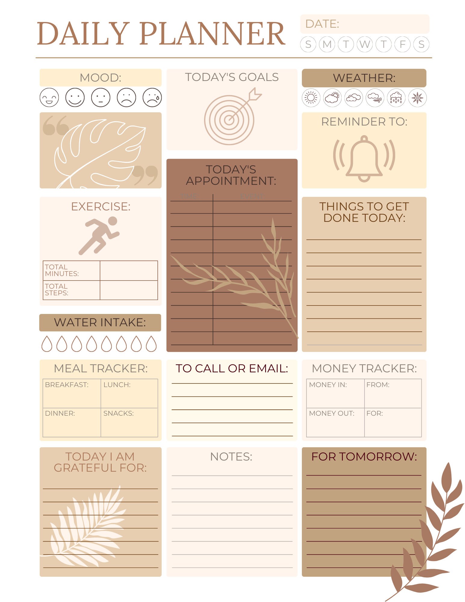 Boho Daily Planner - Etsy