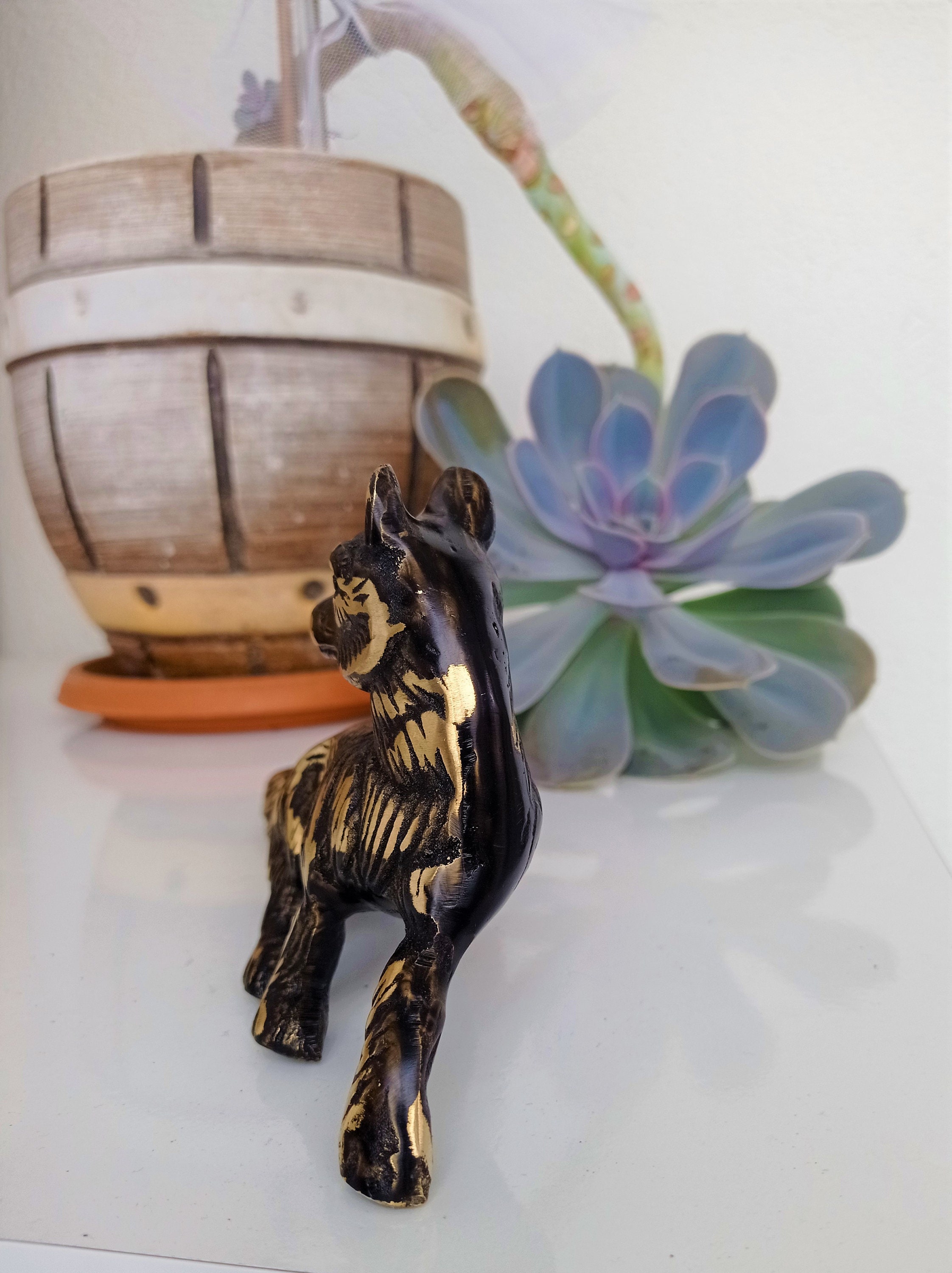 Cute Vintage Solid Brass Fox Figurine Christmas Gift Brass - Etsy