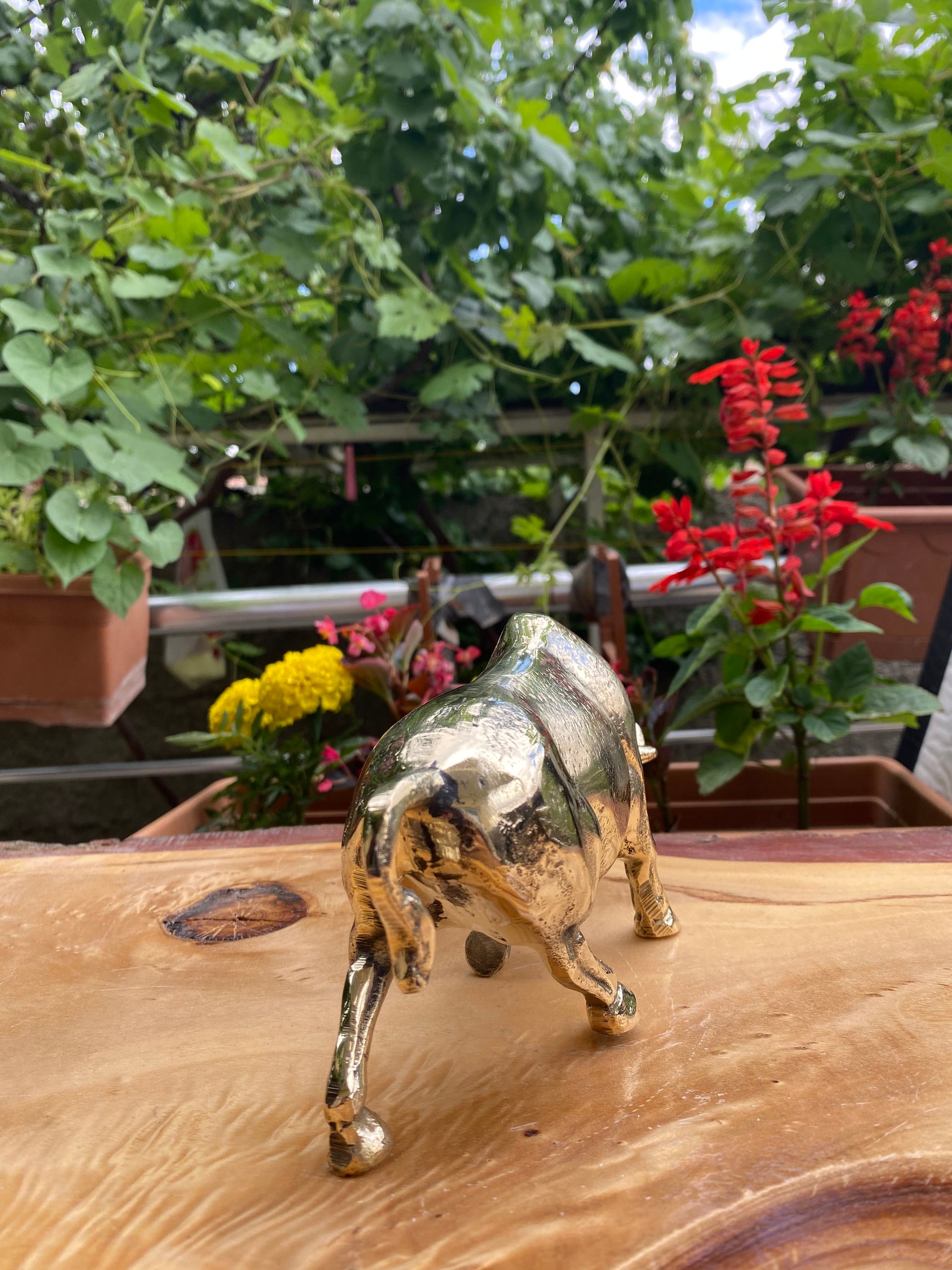 Spanish Bull Brass Sculpture Vintage Bull Sapain Copper | Etsy