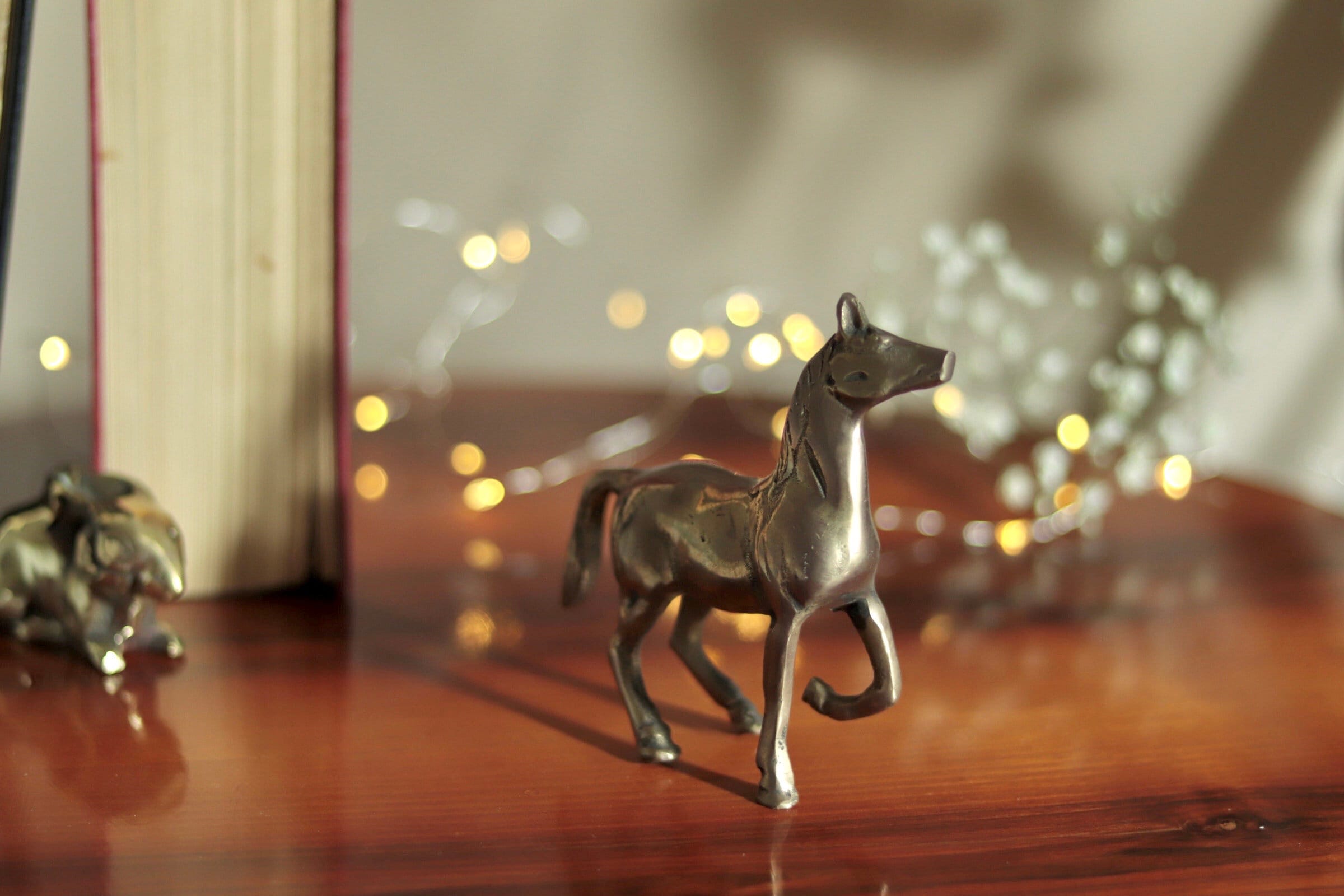 Minimalist, Copper Horse Sculpture, Brass Horse Bibelot, Christmas ...