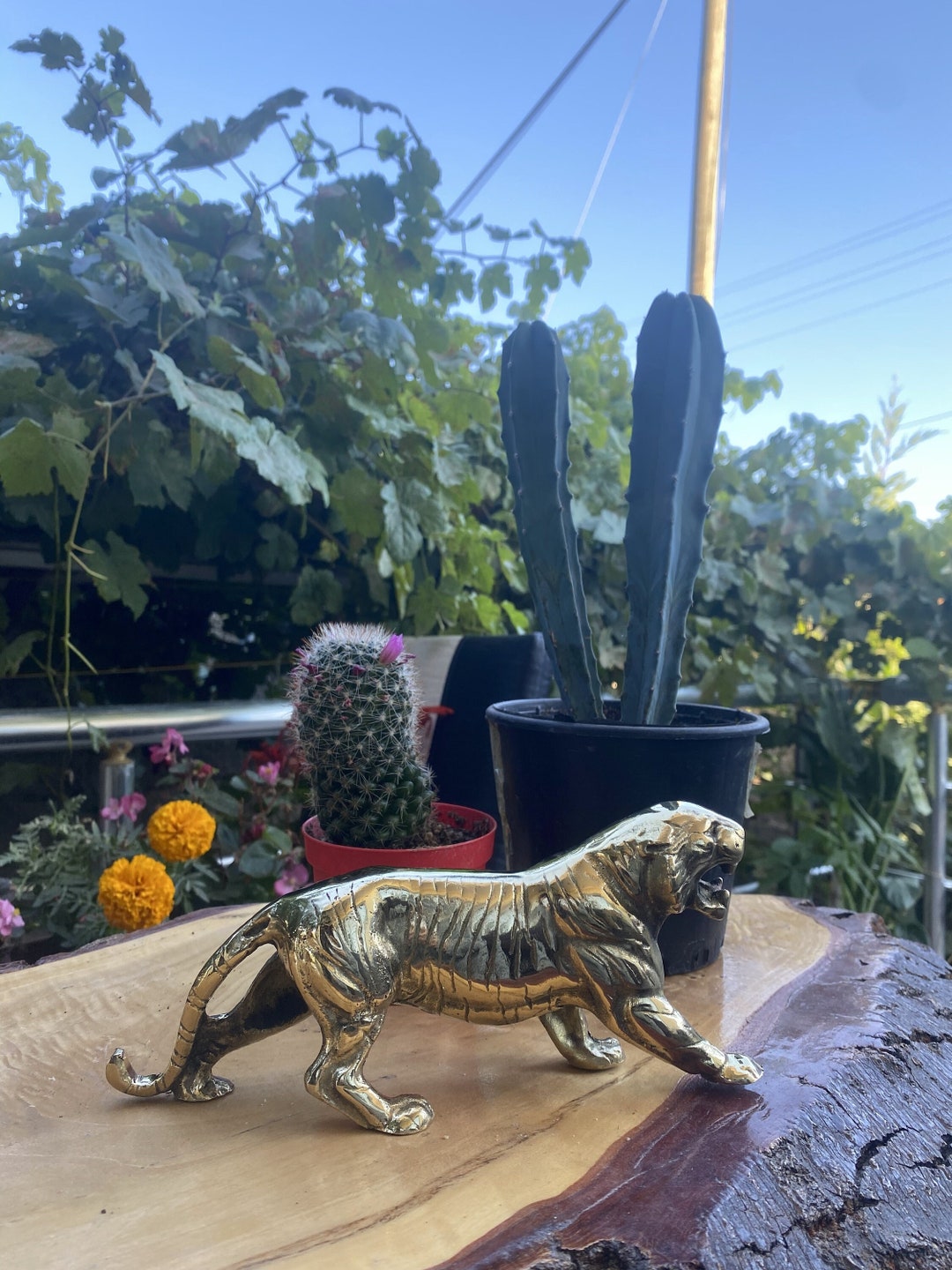 Gold Tiger, Golden Brass Tiger, Christmas Vintage Handmade, Tiger ...